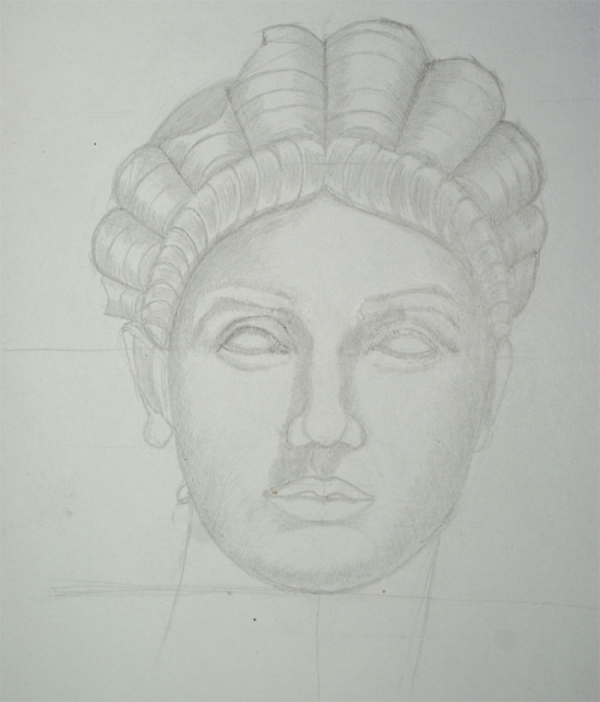 Classical portrait drawings by Carlos, Drawing Academy student ...