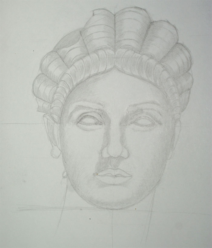 Classical portrait drawings by Carlos, Drawing Academy student ...