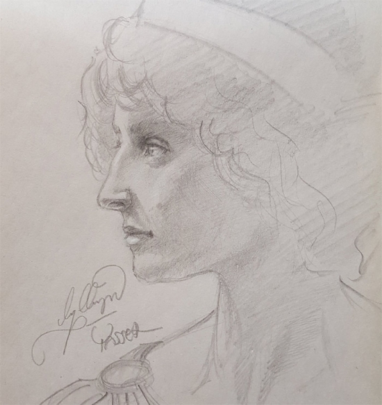 Portrait sketch by Yasser, Drawing Academy student - Drawing Academy